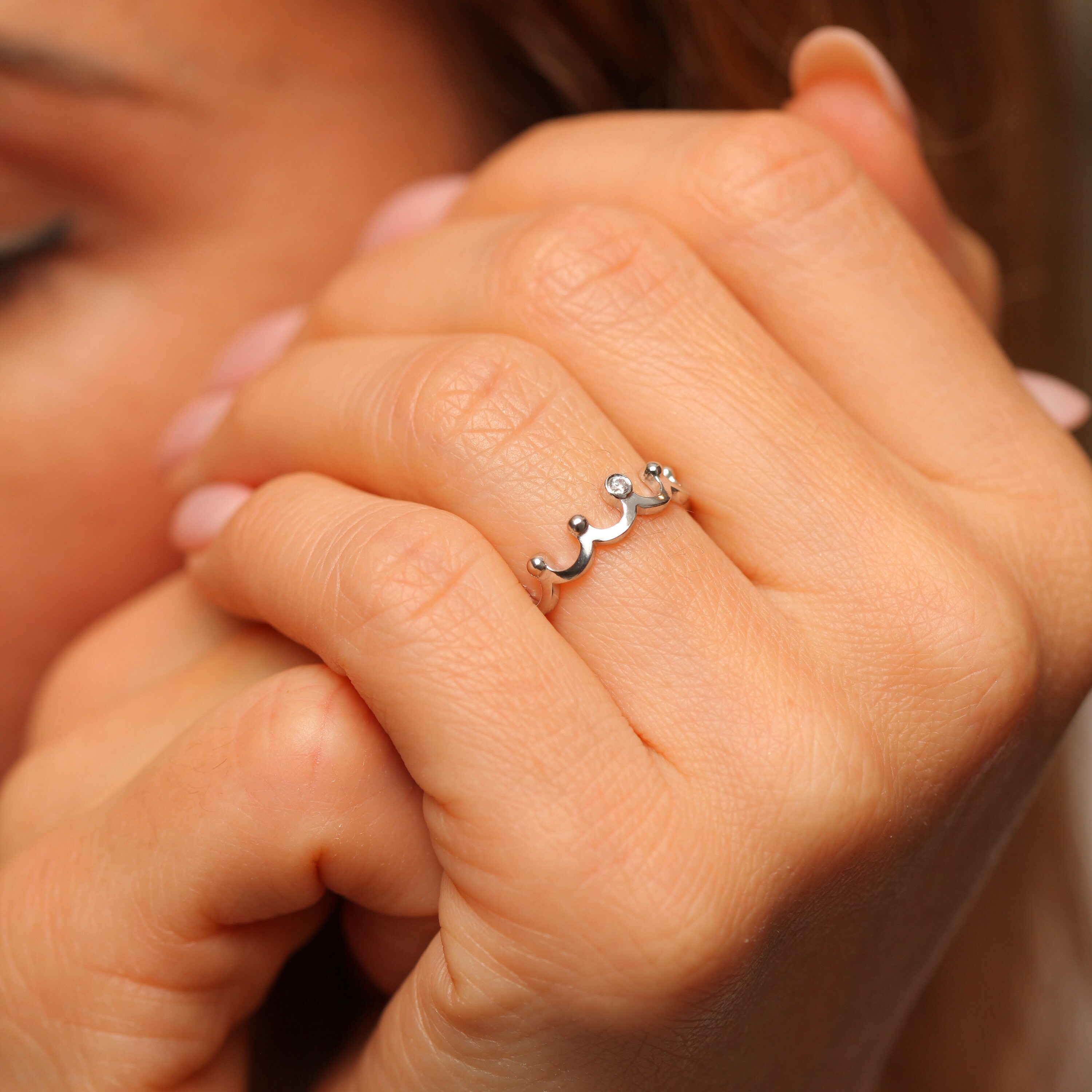 Silver Crown Ring Crown Engagement Ring Adjustable Crown | Etsy