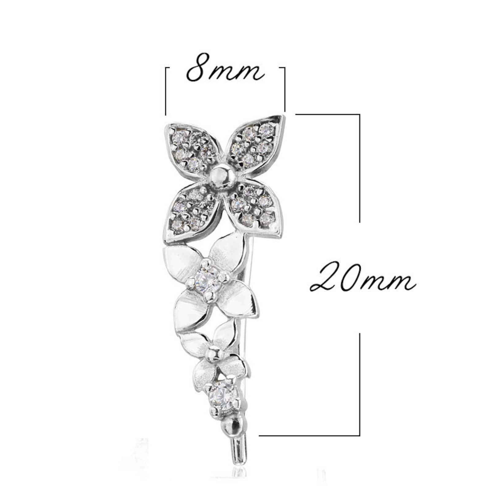 Sterling Silver Ear Crawler Ear Crawler Earrings Dainty | Etsy