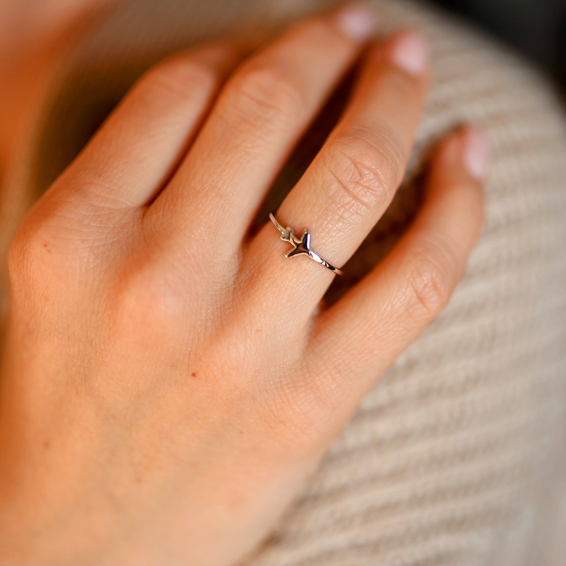 Airplane Ring Silver Plane Ring Travel Ring Flight | Etsy