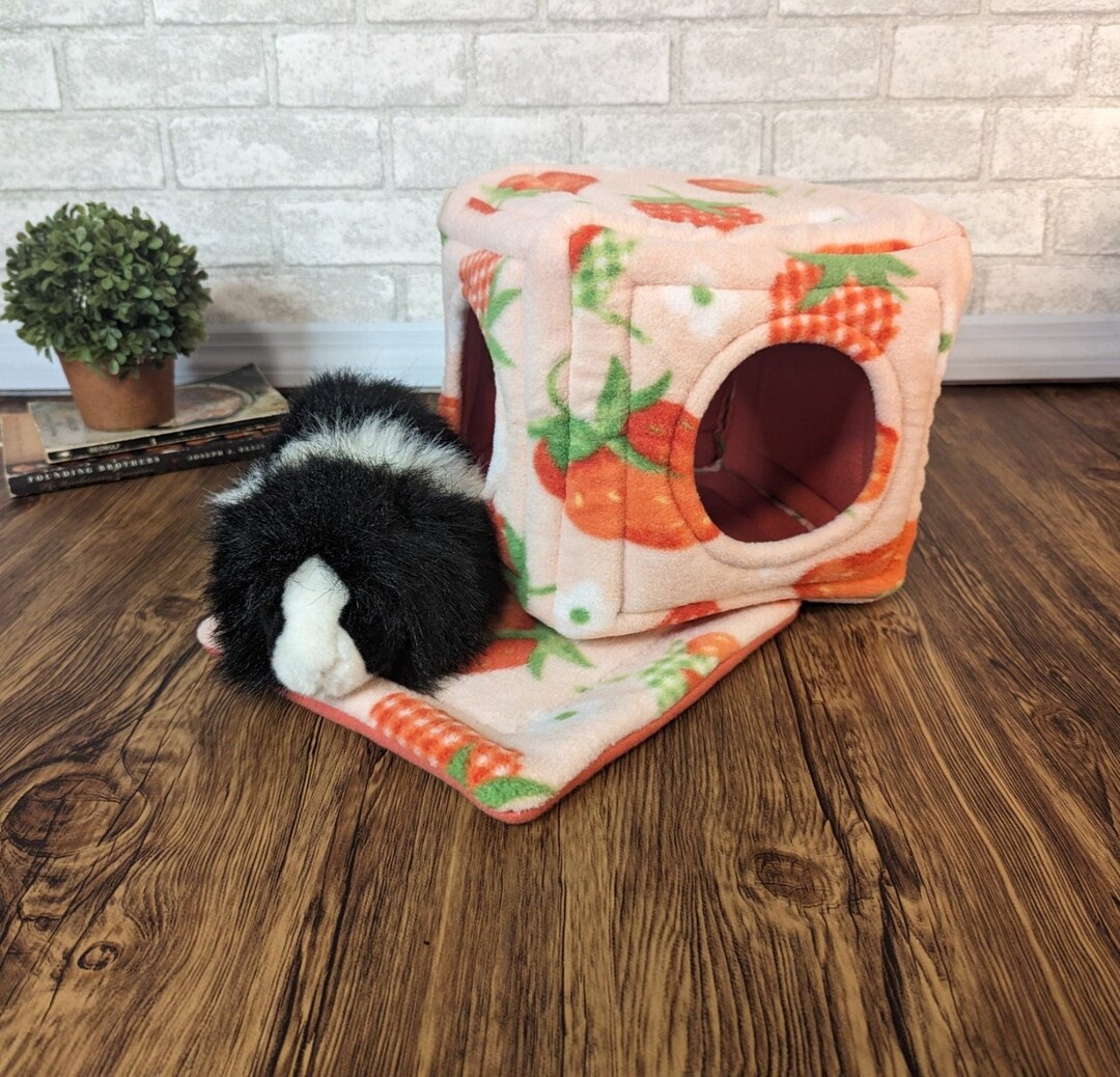 Guinea Pig Bed Handmade Cozy Cube for Chinchilla Hamster Hideout - Etsy