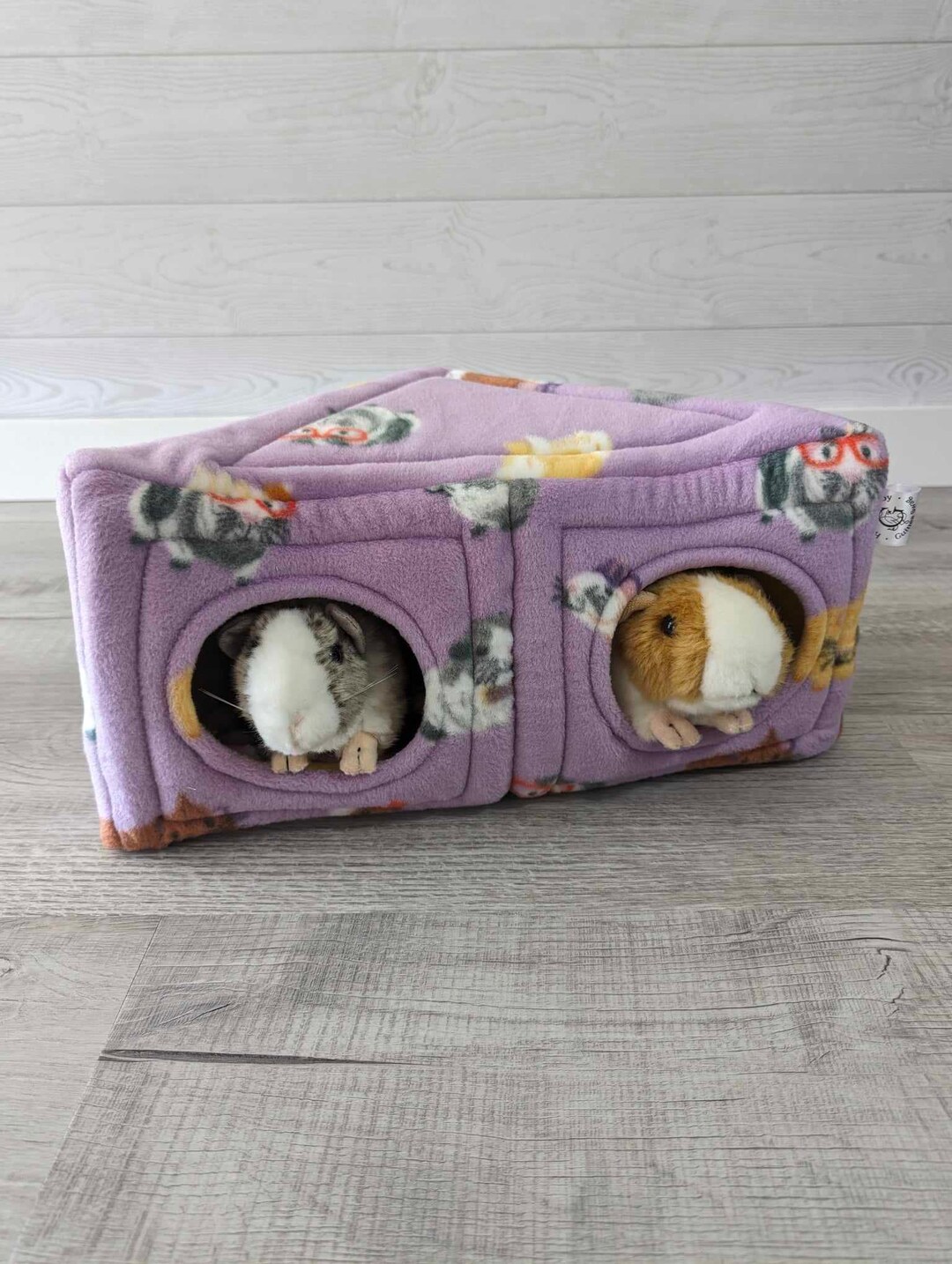Cozy Corner Cube Bed for Guinea Pig Handmade Fleece Soft Bedding Guinea ...