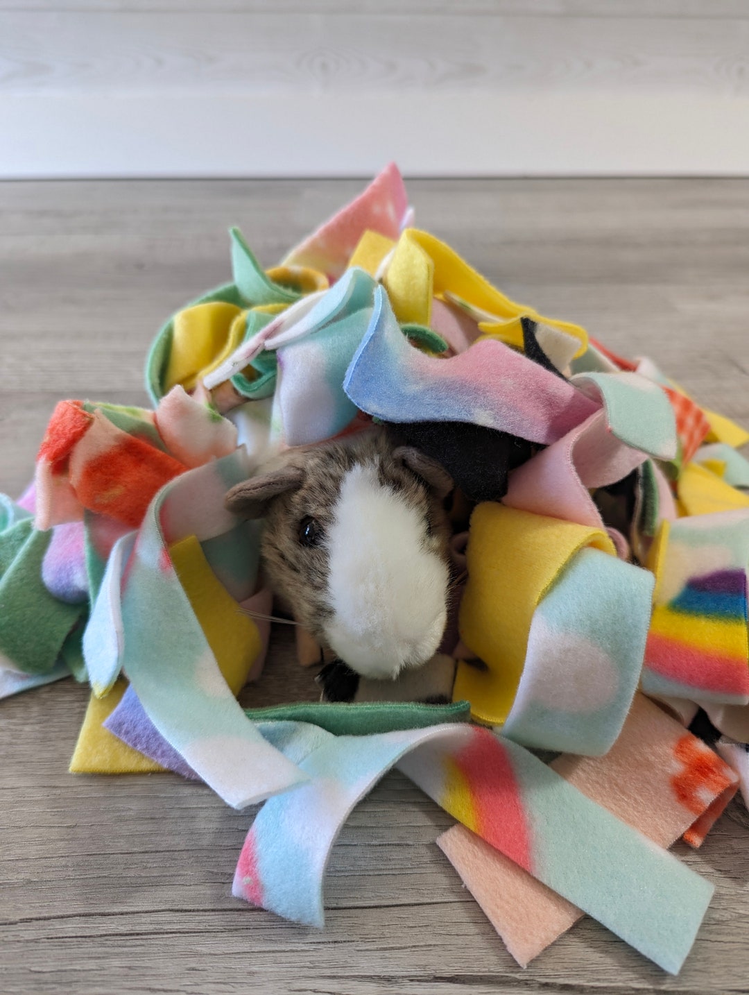 4 Oz of Fleece Nesting Strips Dig Box Strips for Guinea Pig Hedgehog or ...