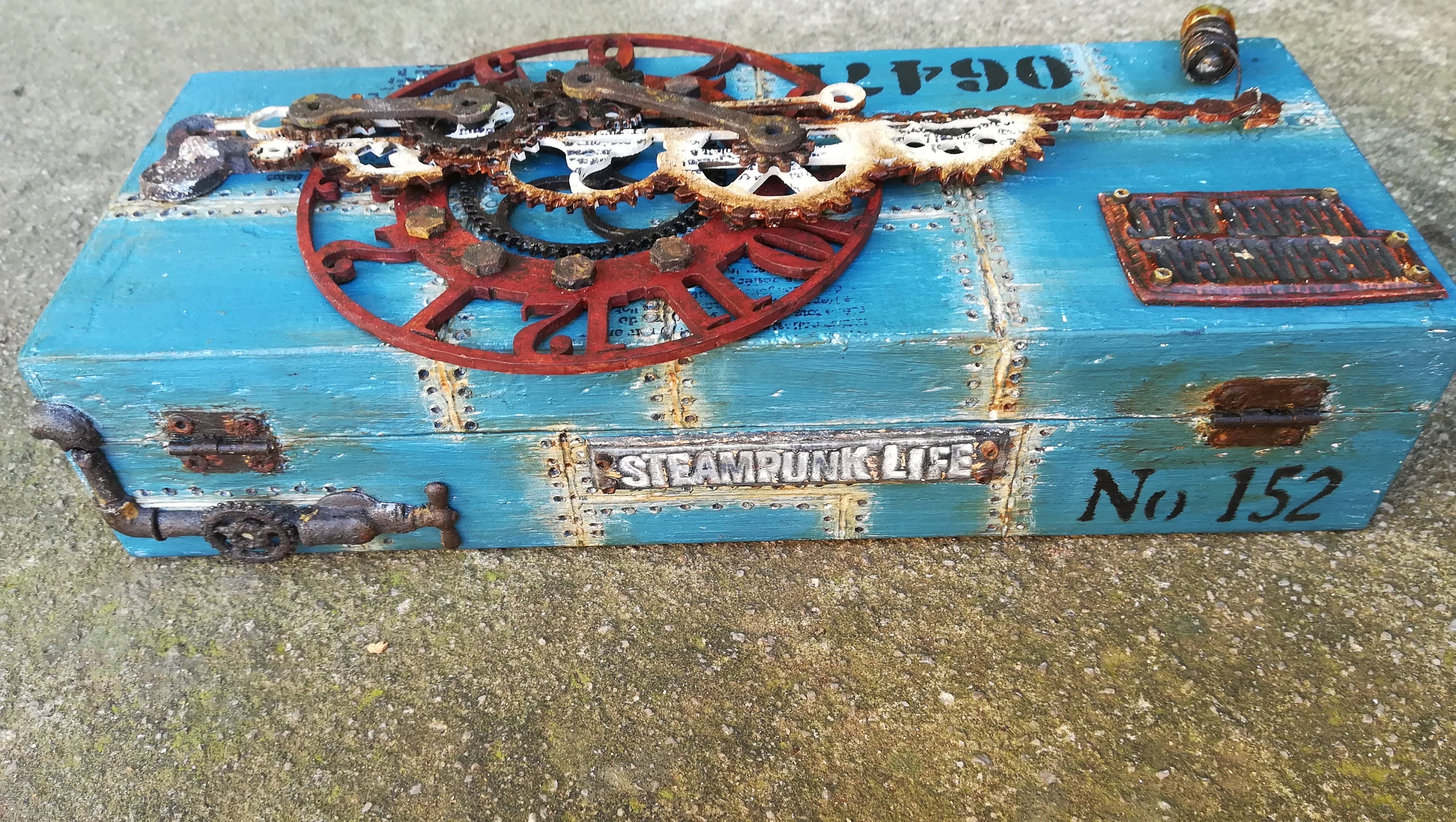 Steampunk Decoration Wooden Box Mixed Media Box Altered Box - Etsy