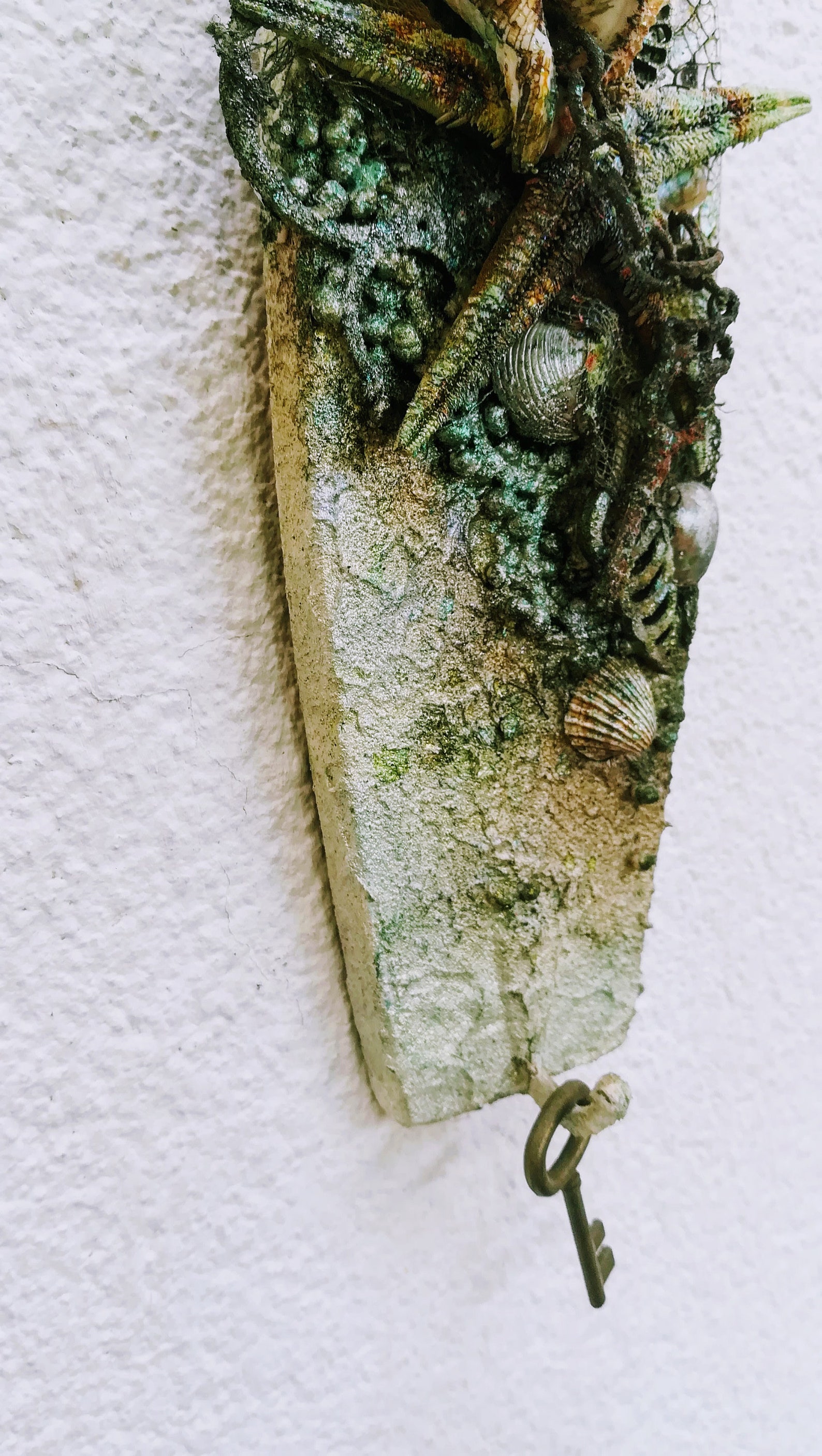 Surfboard Key Holder,small Surf Wall Hanging,mixed Media Art,surfboard ...