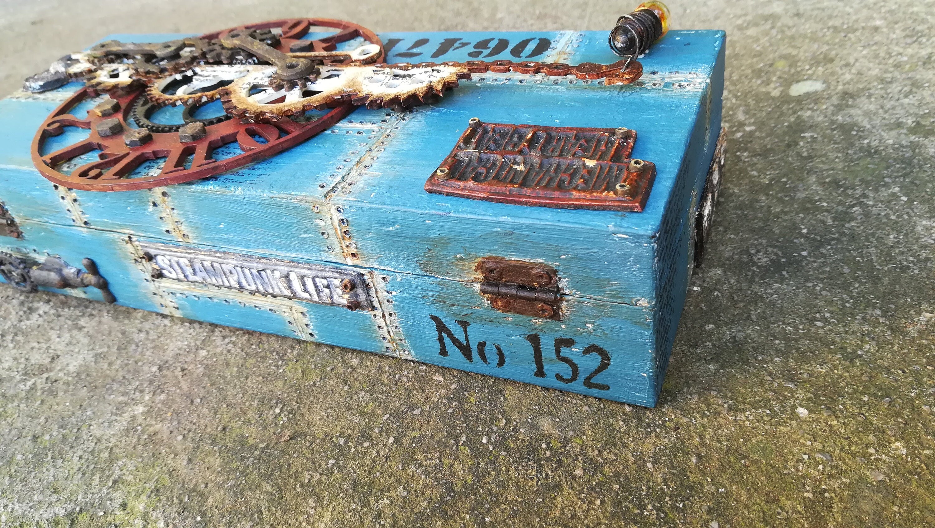 Steampunk Decoration Wooden Box Mixed Media Box Altered Box - Etsy