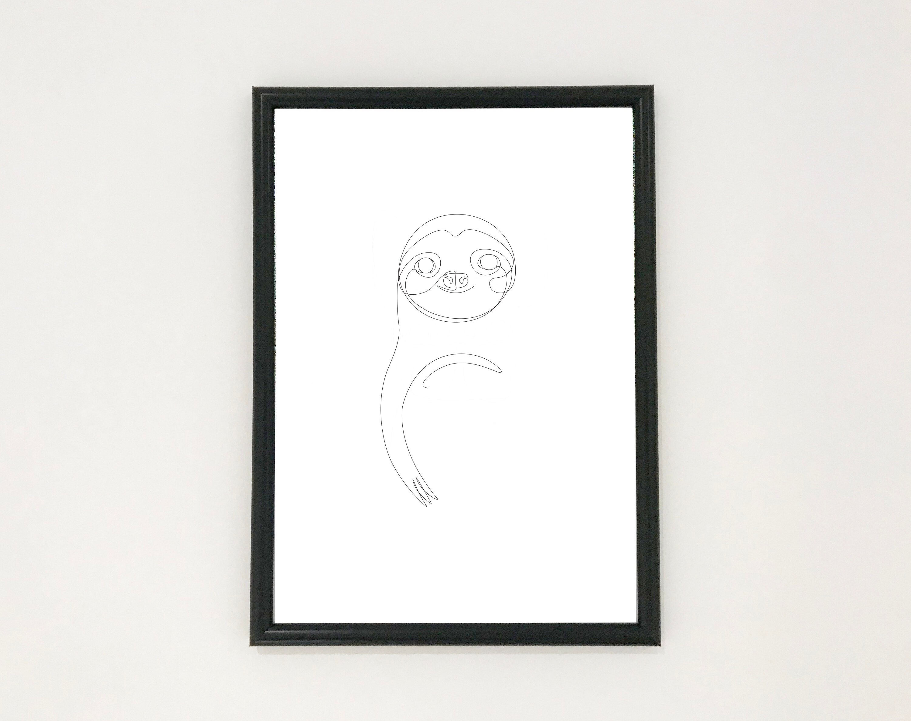 Sloth One Line Drawing - Etsy