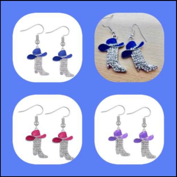 Western Cowgirl Earrings - Etsy