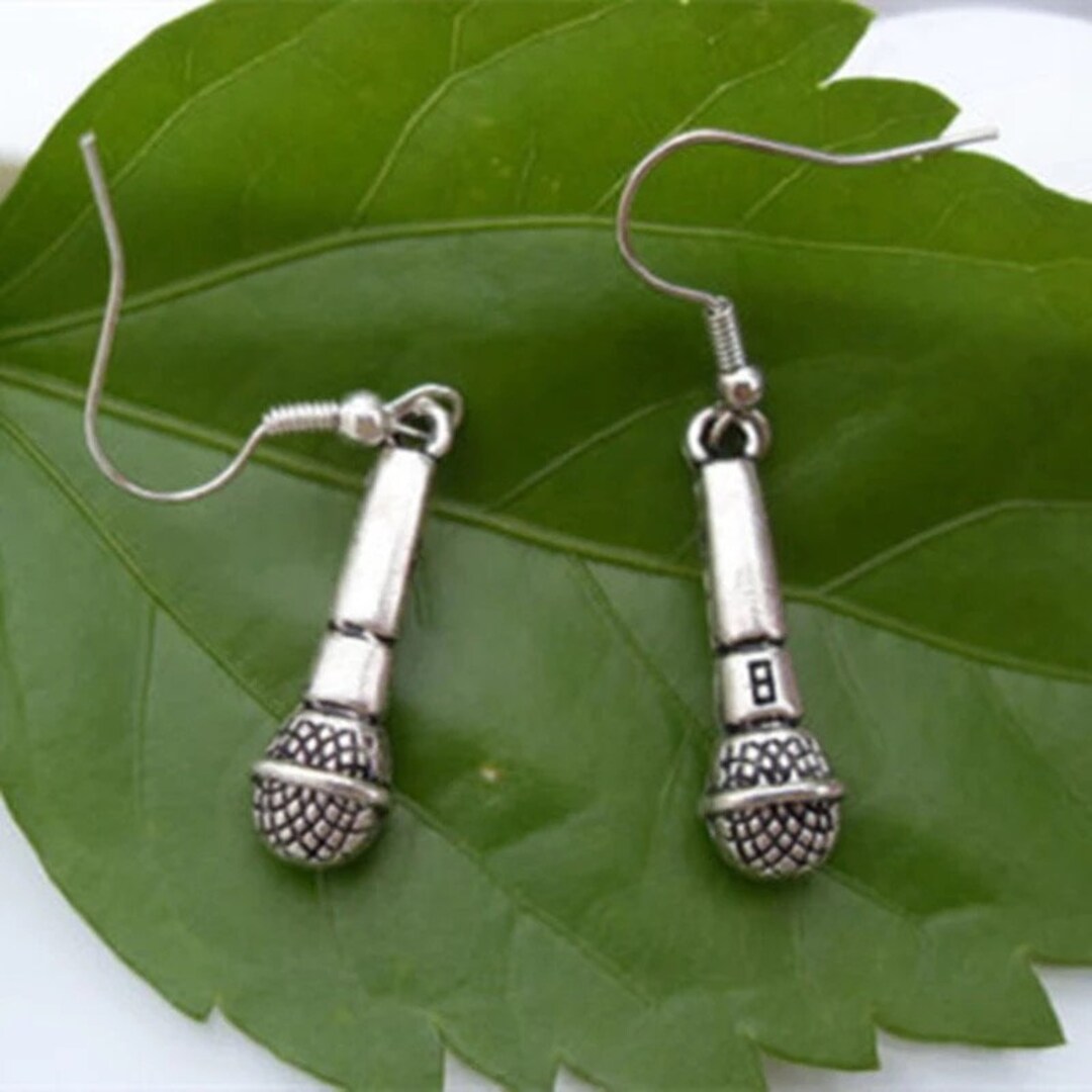 Cute Miniature Microphone Earrings - Etsy