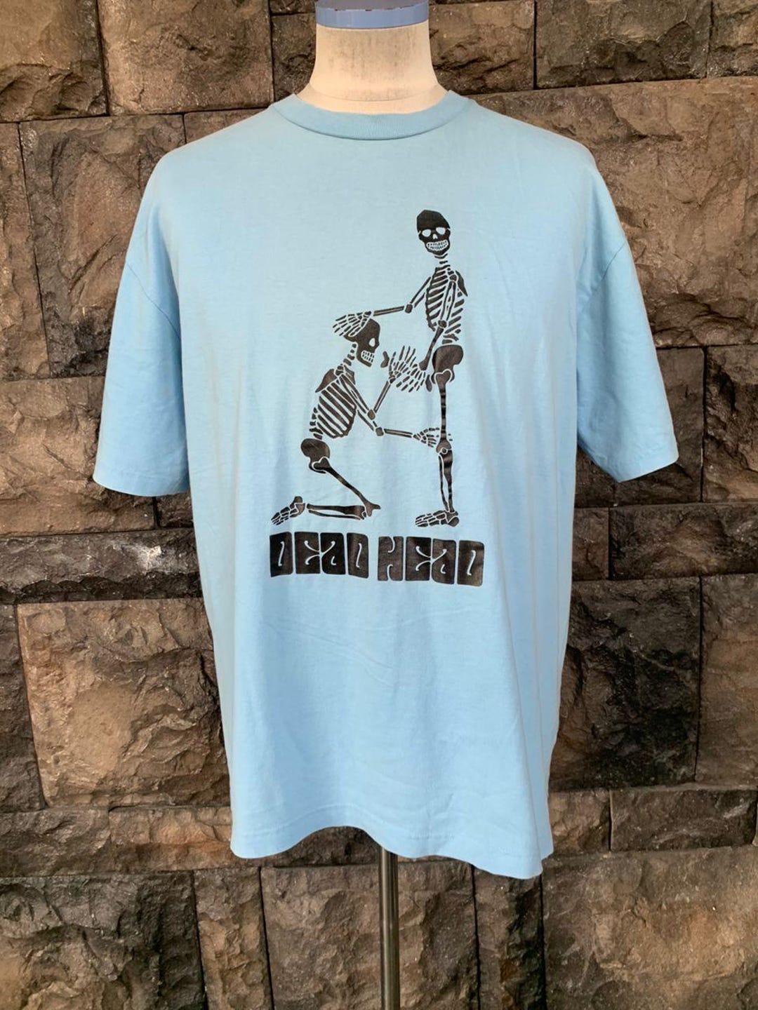 Vintage Dead Head Double Shock Funny Skull T Shirt - Etsy