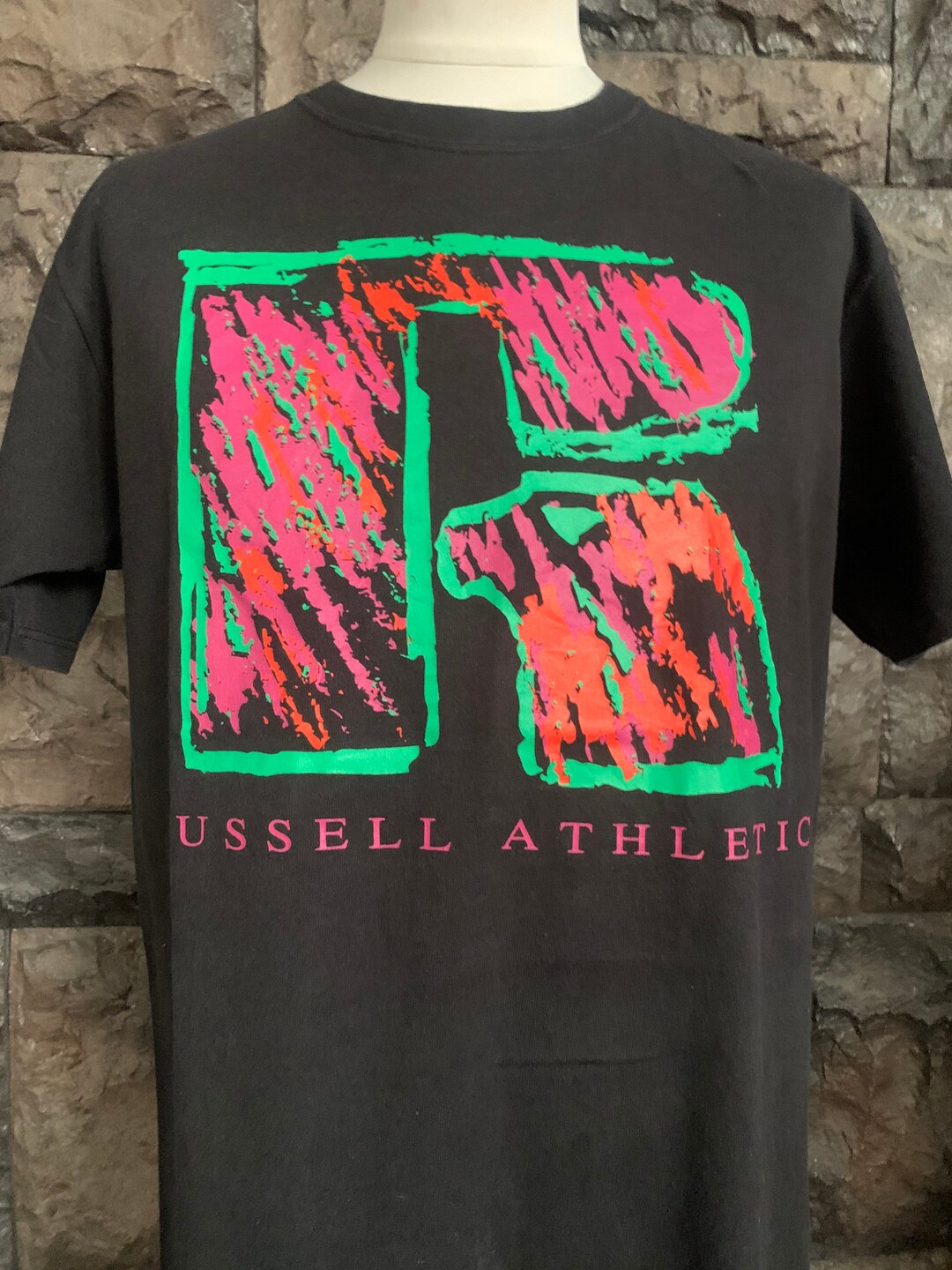 Vintage Russell Athletic Big Logo T Shirt - Etsy