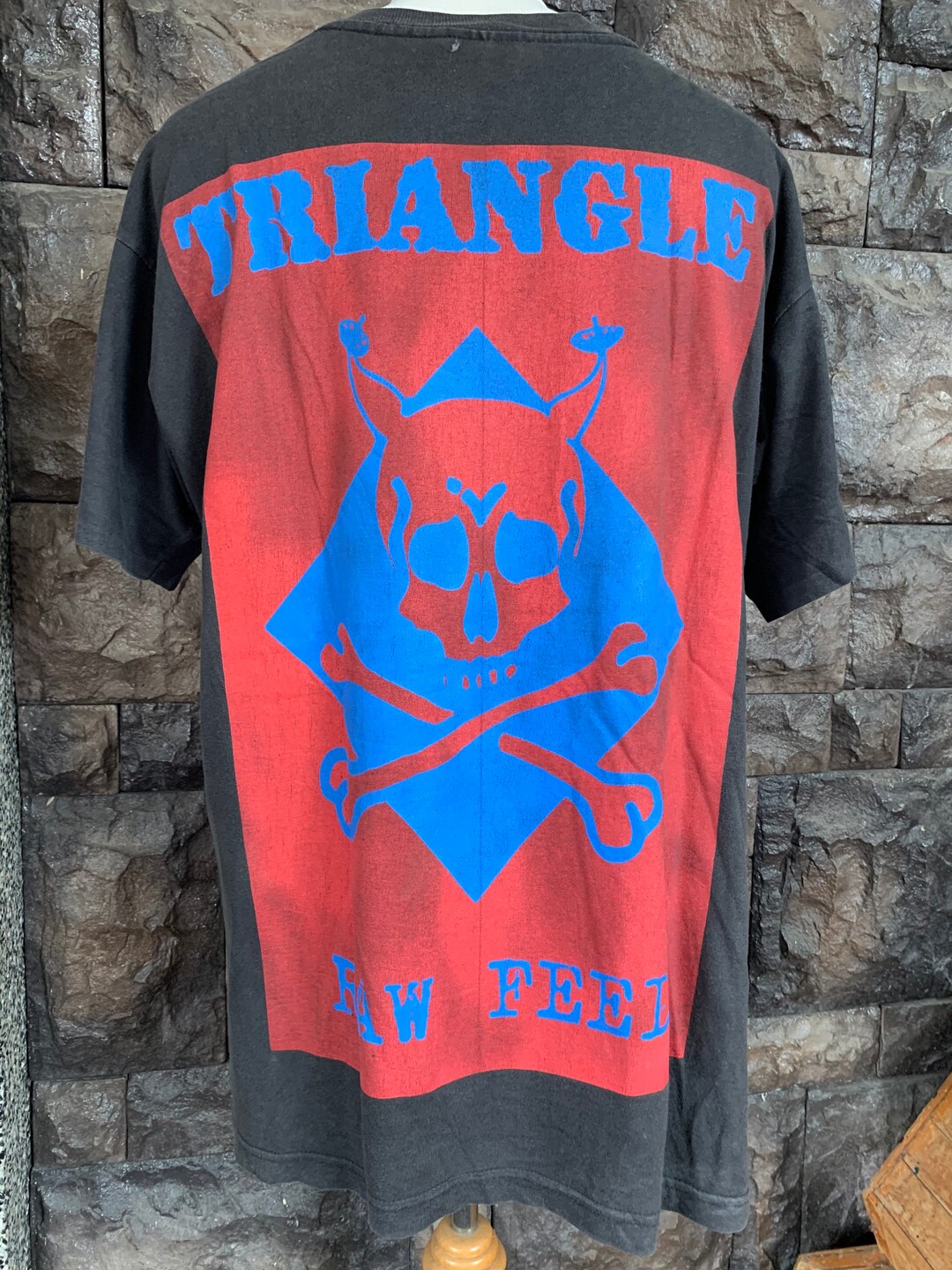 Vintage 90s Triangle Rock Band Tshirt Raw Feed 1994 - Etsy