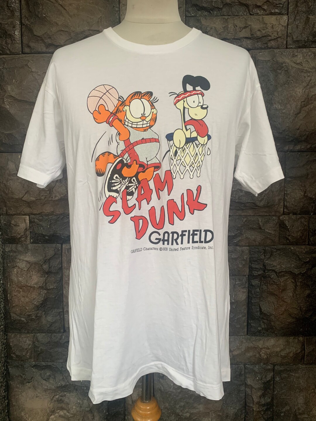 Vintage Garfield Slam Dunk T Shirt - Etsy