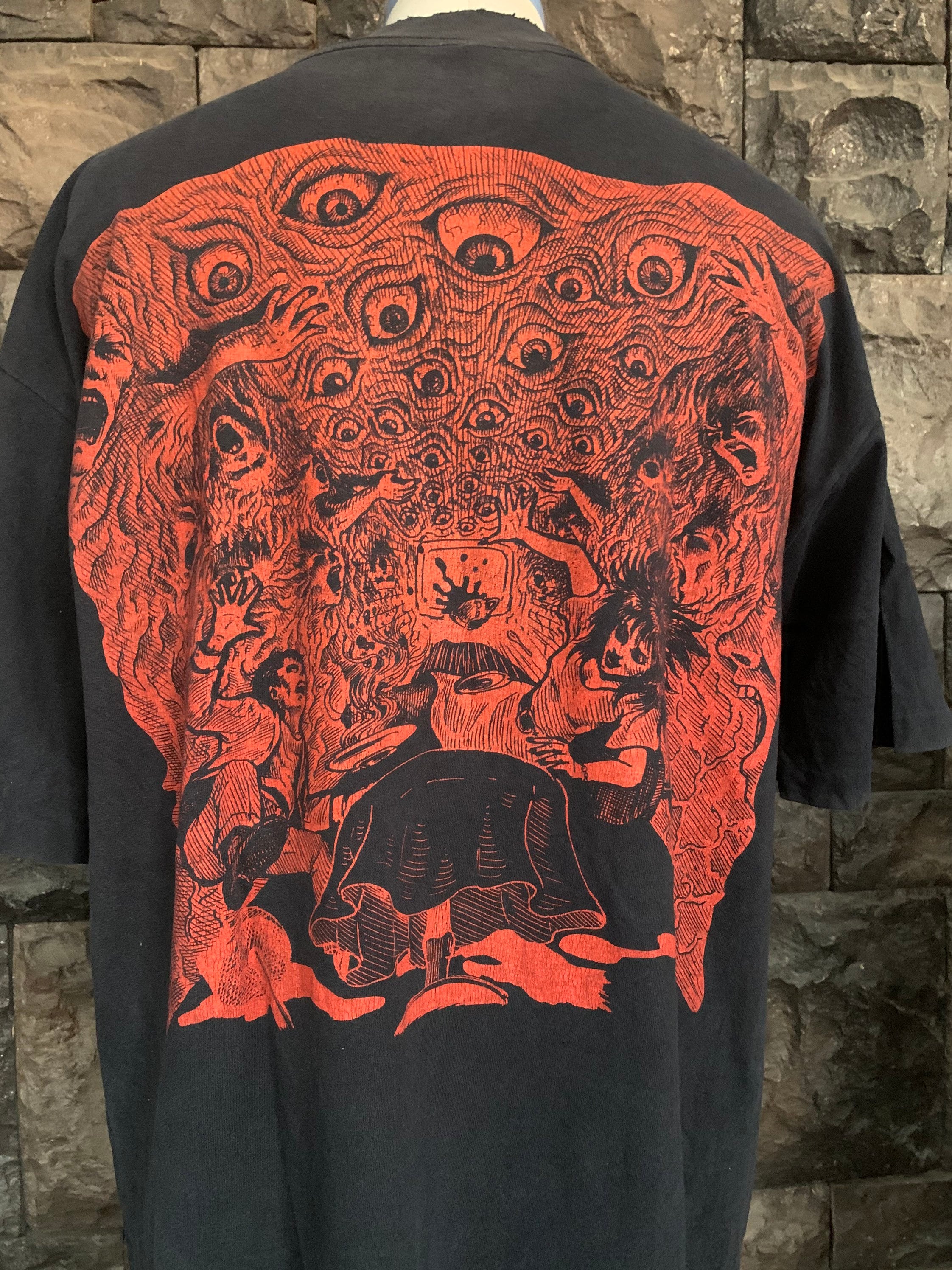 Vintage 90s Paranoia Cafe Screaming Mad George Artwork Gore T Shirt - Etsy