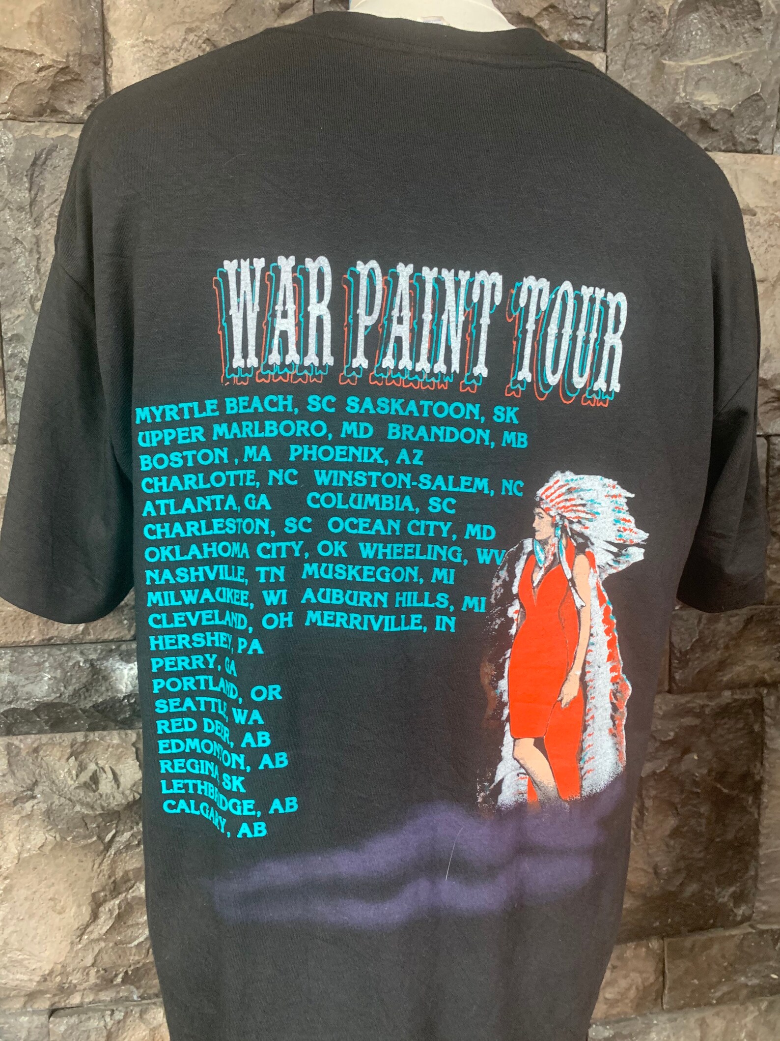 Vintage 90s Lorrie Morgan War Paint Tour T-shirt - Etsy