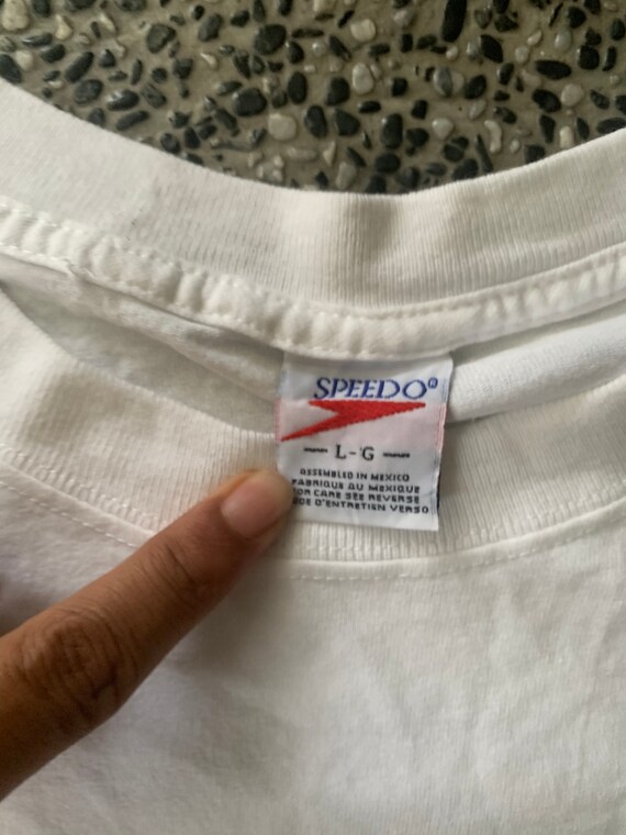 Vintage Speedo Swim Fast Finish First T shirt - Gem