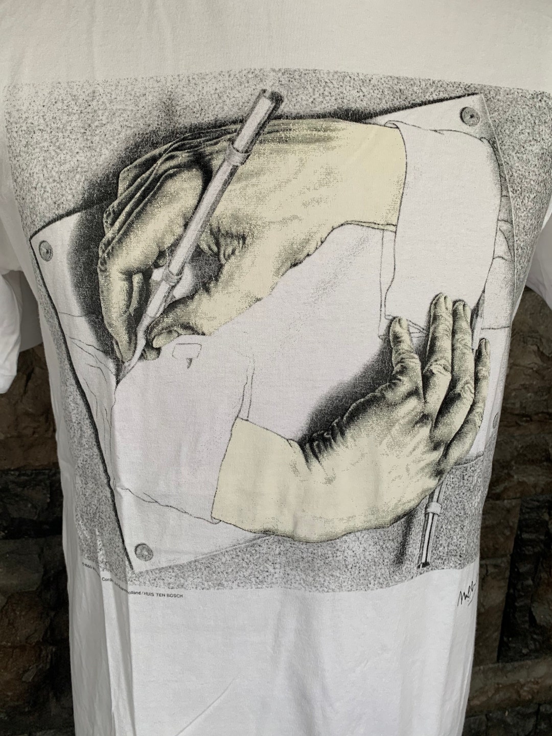 Vintage MC Escher Cordon Art Baarn Holland by Huistenbosch Tshirt - Etsy