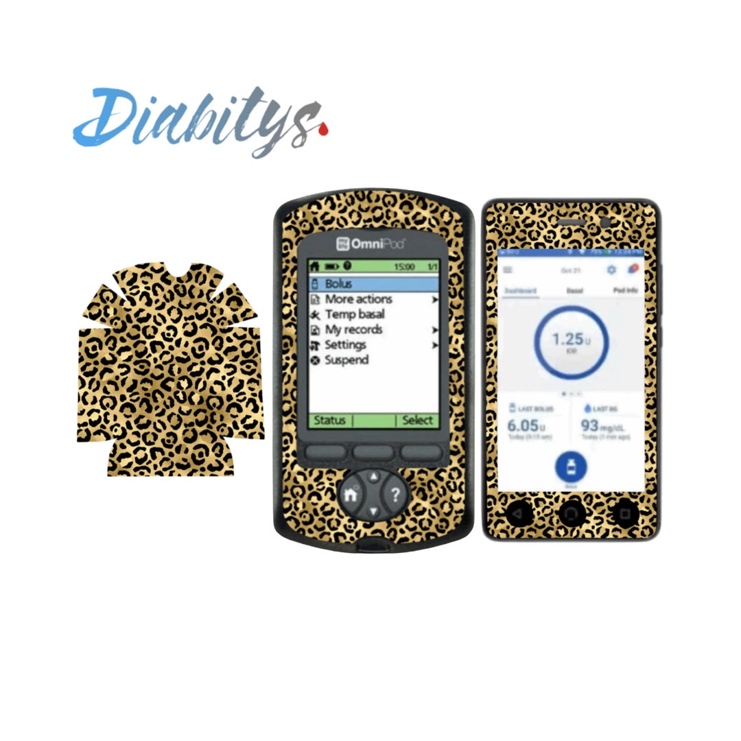 Gold Leopard Omnipod Insulin Pump Sticker Omnipod PDM - Etsy