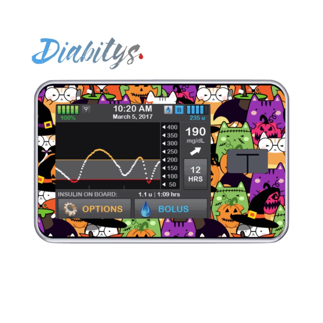 Halloween Kawaii Cats T:slim X2 Insulin Pump, Sticker, Diabetic ...