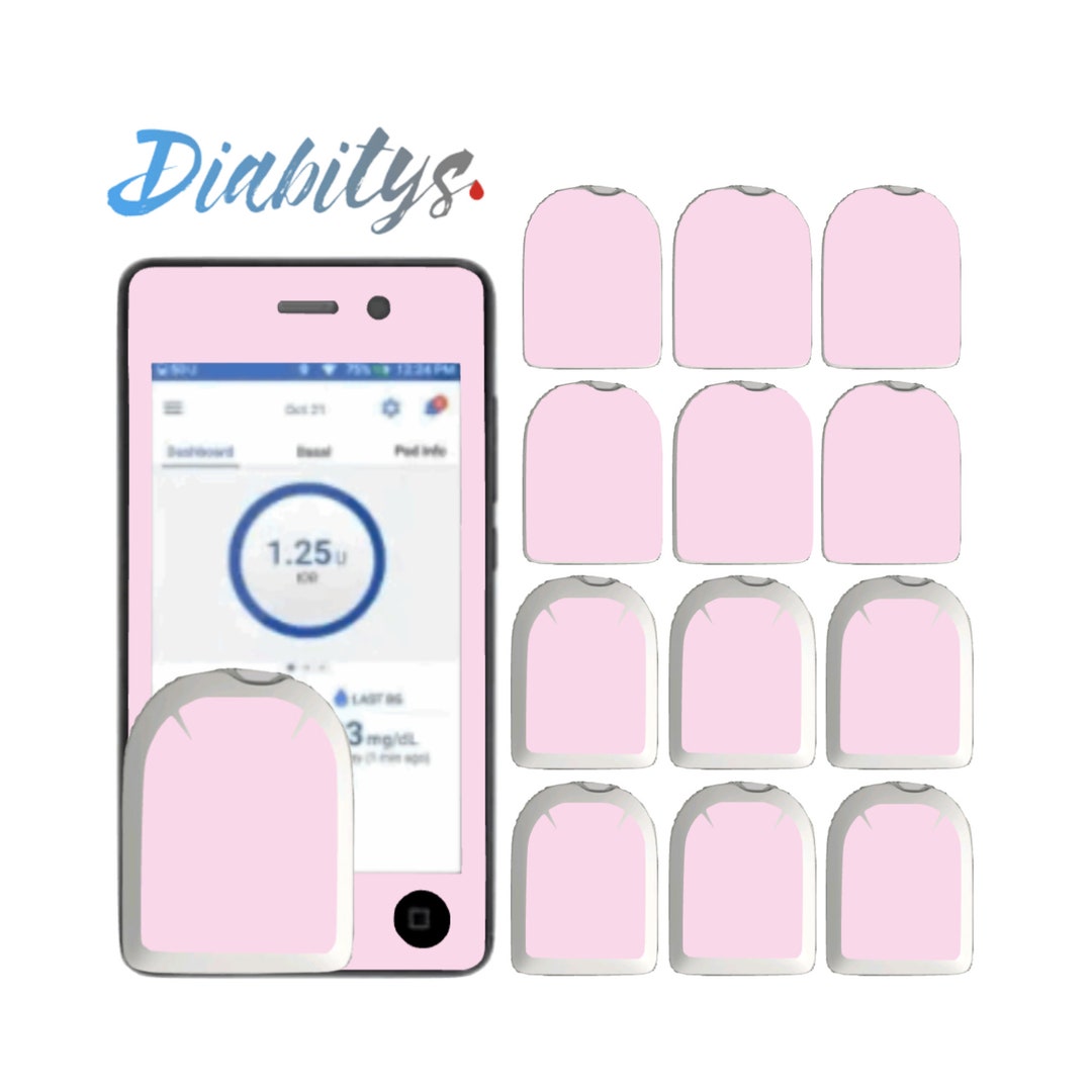 Carnation Pink Omnipod Insulin Pump Sticker, Omnipod PDM Sticker ...