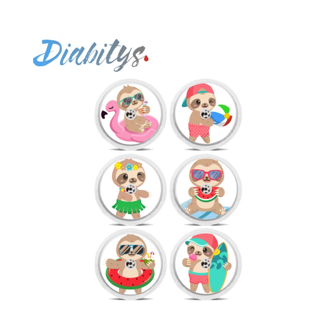 Summer Sloths Freestyle Libre Sticker Libre 2 Sensor Stickers Libre ...