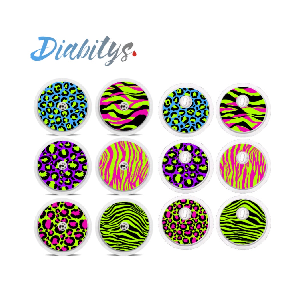 Neon Safari Freestyle Libre Sensor Stickers, Freestyle Libre 2 Stickers ...
