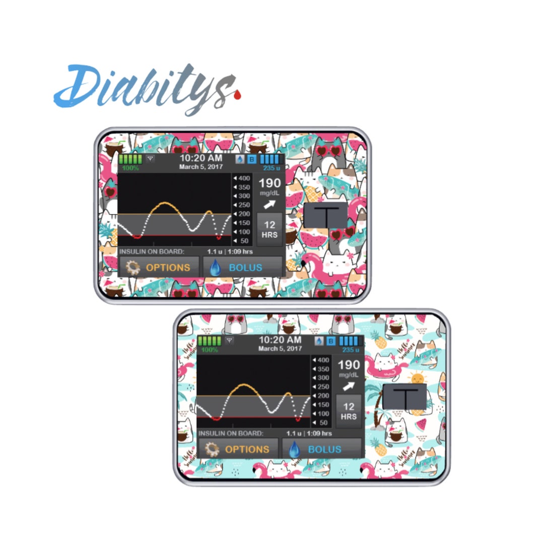 Summer Cats T:slim X2 Insulin Pump Sticker, Tslim Decal, Tandem Tslimx2 ...