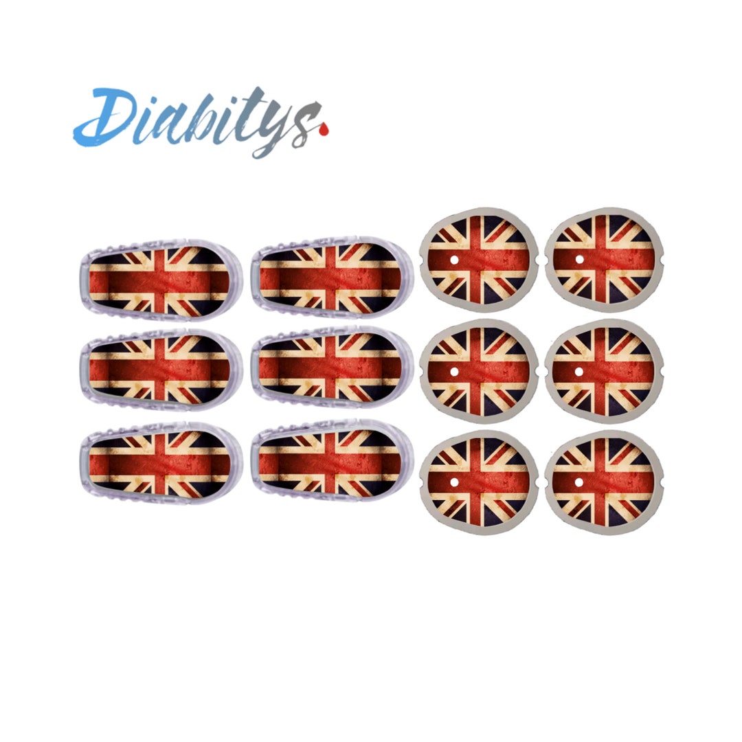 Union Jack Dexcom G6 Transmitter Stickers, Dexcom ONE Stickers, Dexcom ...