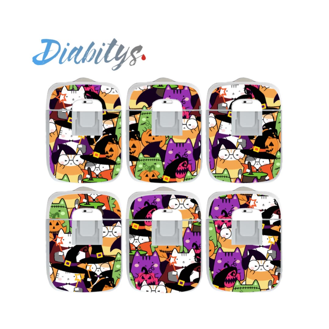 Halloween Kawaii Cats Medtrum Nano Insulin Pump Sticker, Diabetic ...