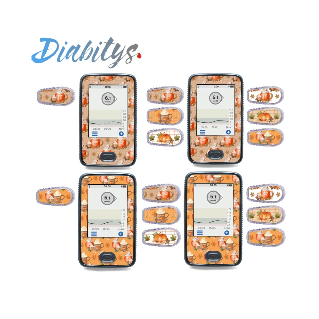 Pumpkin Spice Dexcom G6 Receiver Sticker & Transmitter Stickers, Dexcom ...