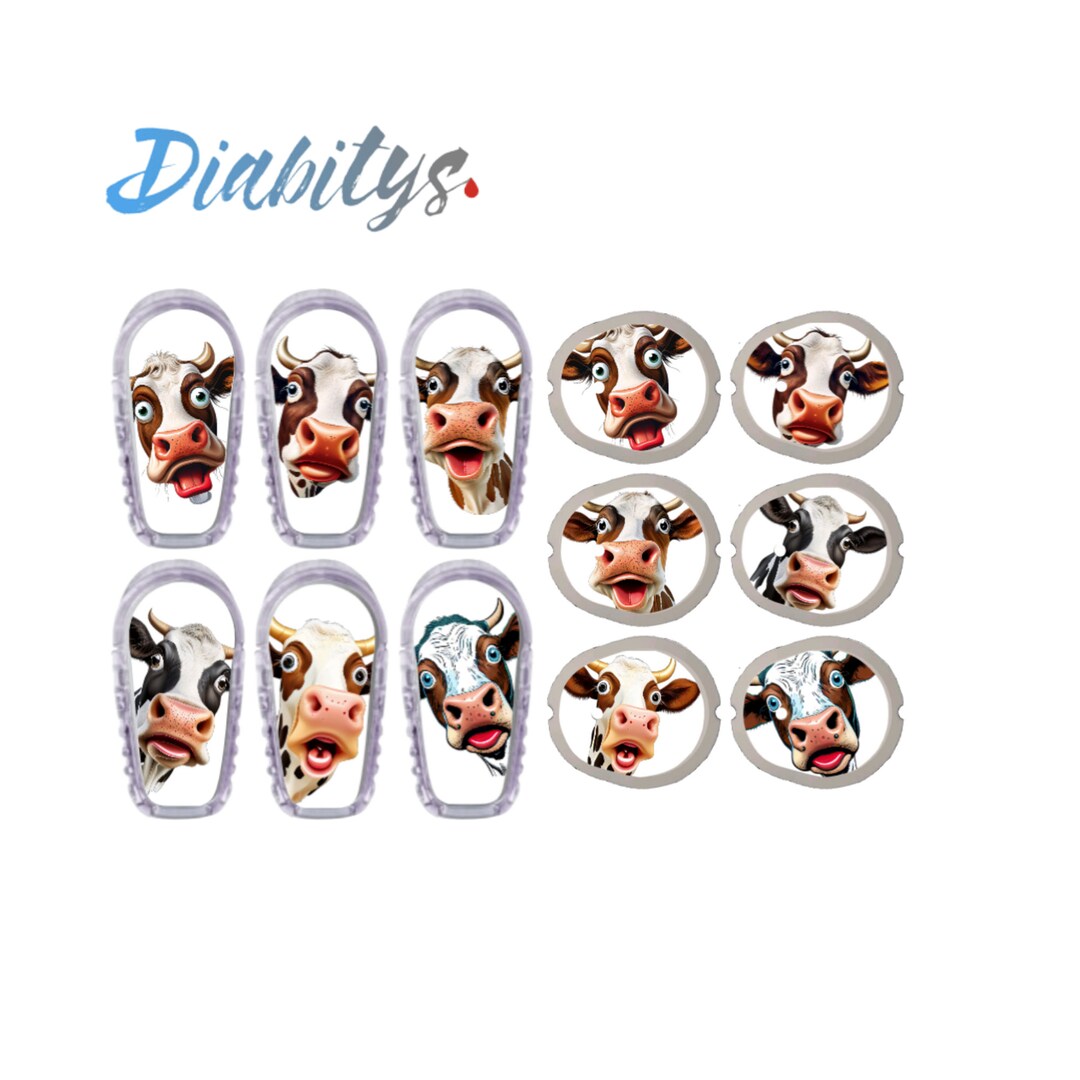 Funny Cows Dexcom G6 Transmitter Stickers, Dexcom G7 Stickers, Dexcom ...