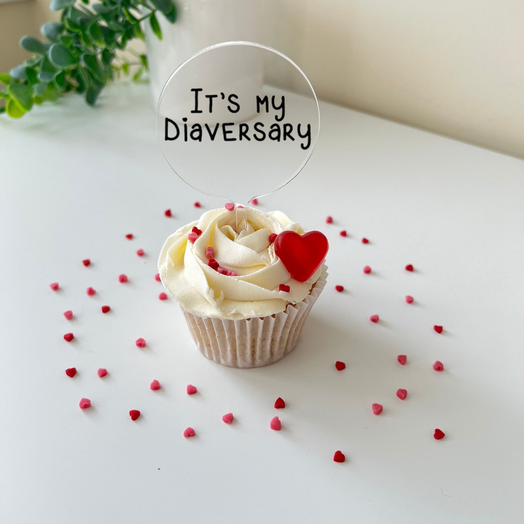 It's My Diaversary Diaversary Cupcake Topper, Diabetic Gift, Diabetic ...