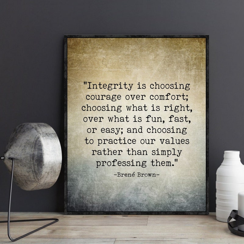 Integrity Poster - Etsy