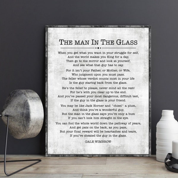 Mens Poem Wall Art - Etsy