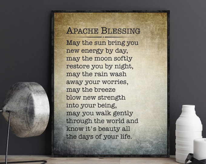 Apache Wedding Blessing Calligraphy - Etsy