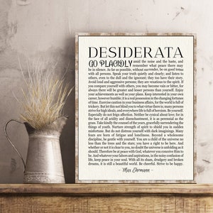 Desiderata Poem Print Graduation Gift Graduation Poem Poetry Gift by ...