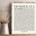 Desiderata Poem Print Graduation Gift Graduation Poem Poetry - Etsy