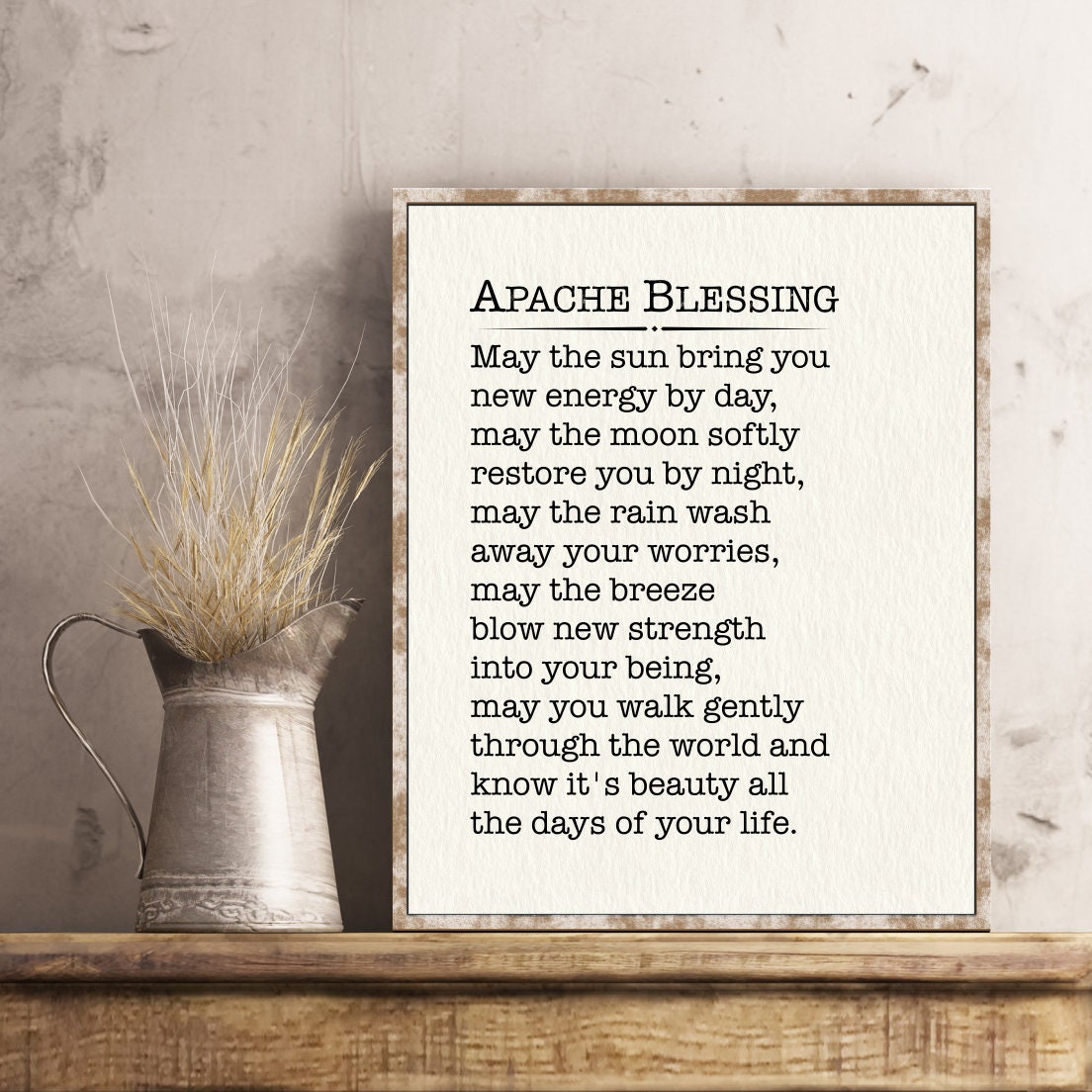 Apache Blessing Wall Art Poster Print May the Sun Bring You New Energy ...