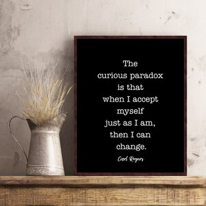 Therapy Office Decor Carl Rogers Quote Therapist Gift Psychologist ...