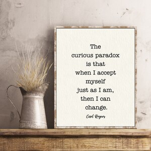Therapy Office Decor Carl Rogers Quote Therapist Gift Psychologist ...