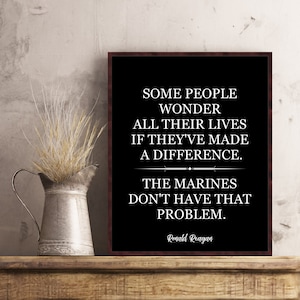Marine Corps Gifts Ronald Reagan Quote Patriotic Decor Military Gifts ...