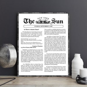 Yes Virginia There is a Santa Clause Christmas Gift Decor 1897 Sun ...