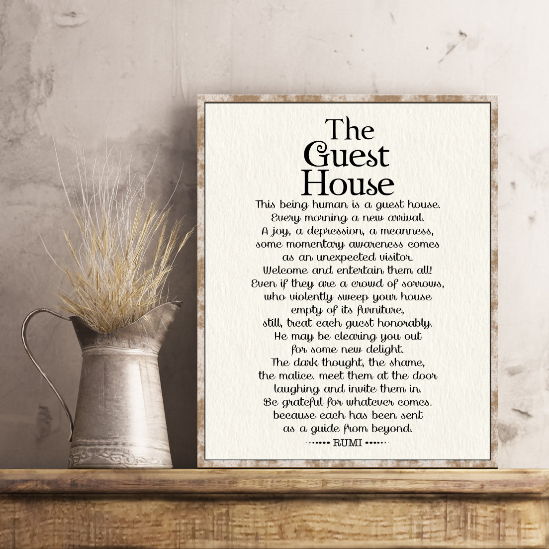 The Guest House Rumi Poem Quote Wall Art Poster Print Home - Etsy