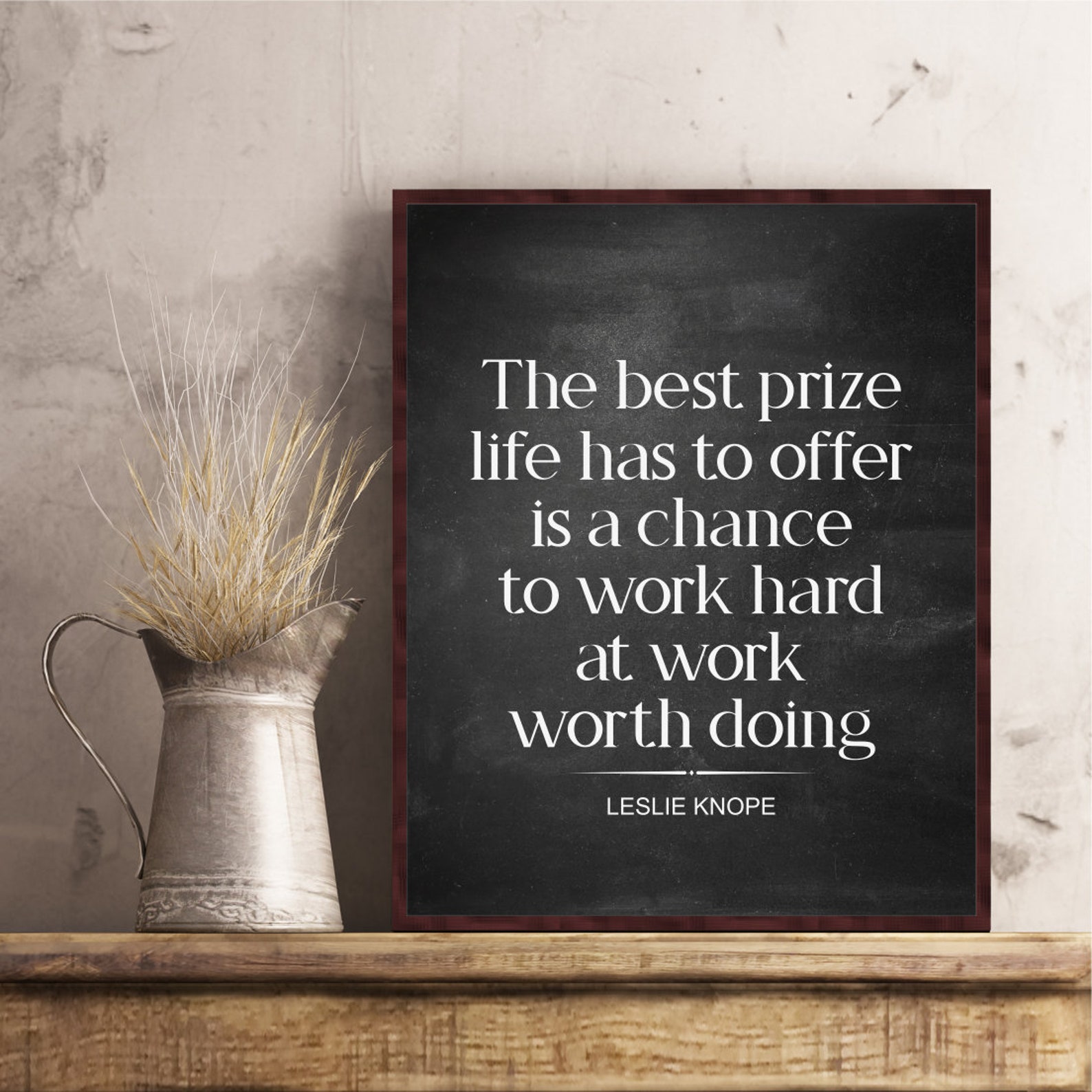 Leslie Knope Quote Poster Print Parks and Recreation Work Hard - Etsy