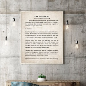 The Alchemist Quote Poster Print Paulo Coelho Quotes Book Quote Wall ...