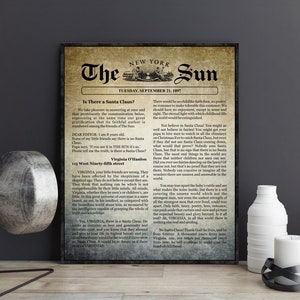 Yes Virginia There is a Santa Clause Christmas Gift Decor 1897 Sun ...