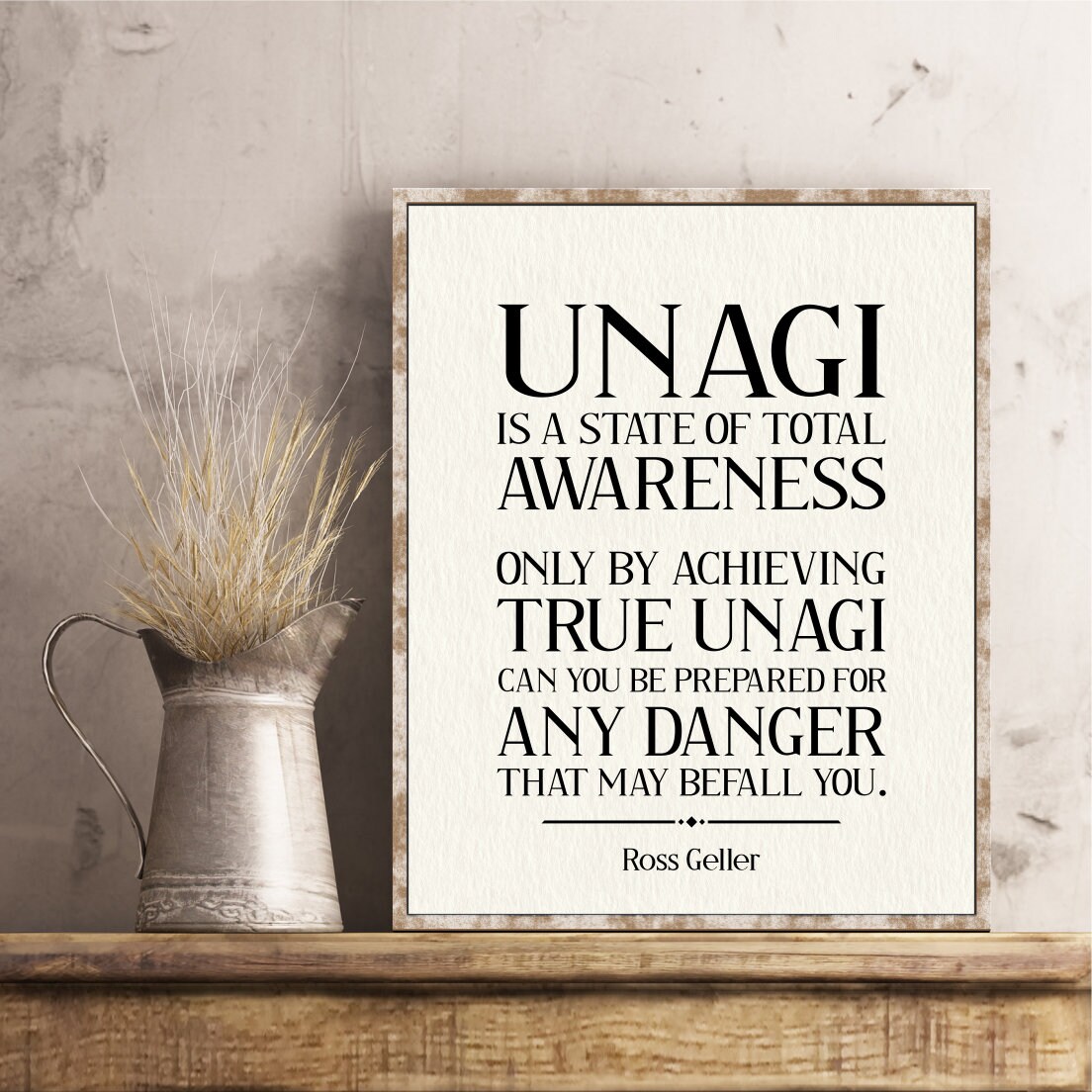 Friends Tvshow Poster Ross Geller Quote Unagi is a State of - Etsy