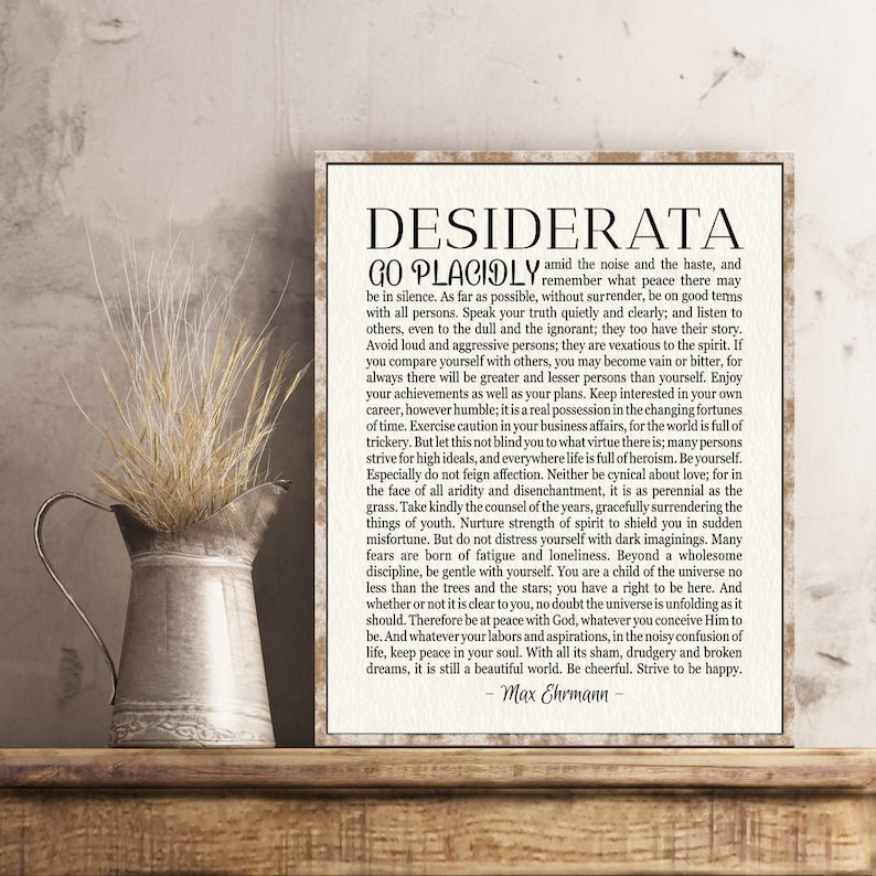 Desiderata Poem Print Graduation Gift Graduation Poem Poetry Gift by ...