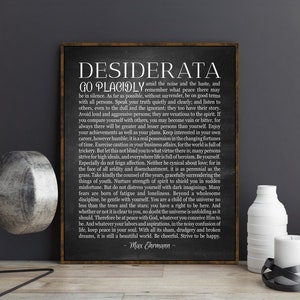 Desiderata Poem Print Graduation Gift Graduation Poem Poetry Gift by ...