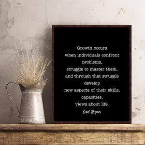 Carl Rogers Quote Therapist Gift Therapy Office Decor Psychologist ...