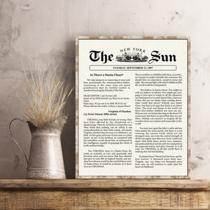 Yes Virginia There is a Santa Clause Christmas Gift Decor 1897 Sun ...